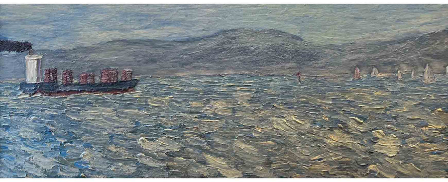 Half empty container ship, South Channel 2024 – Australian Galleries